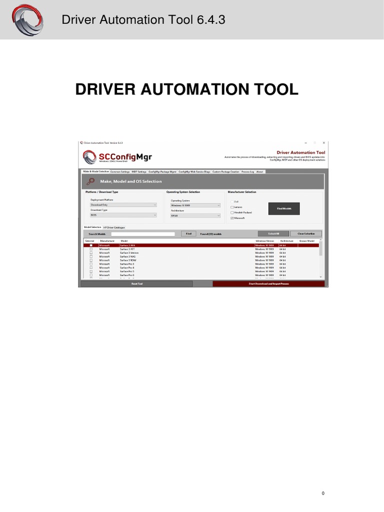 Driver Automation Tool 6.4.3 | PDF | Windows 10 | Operating System