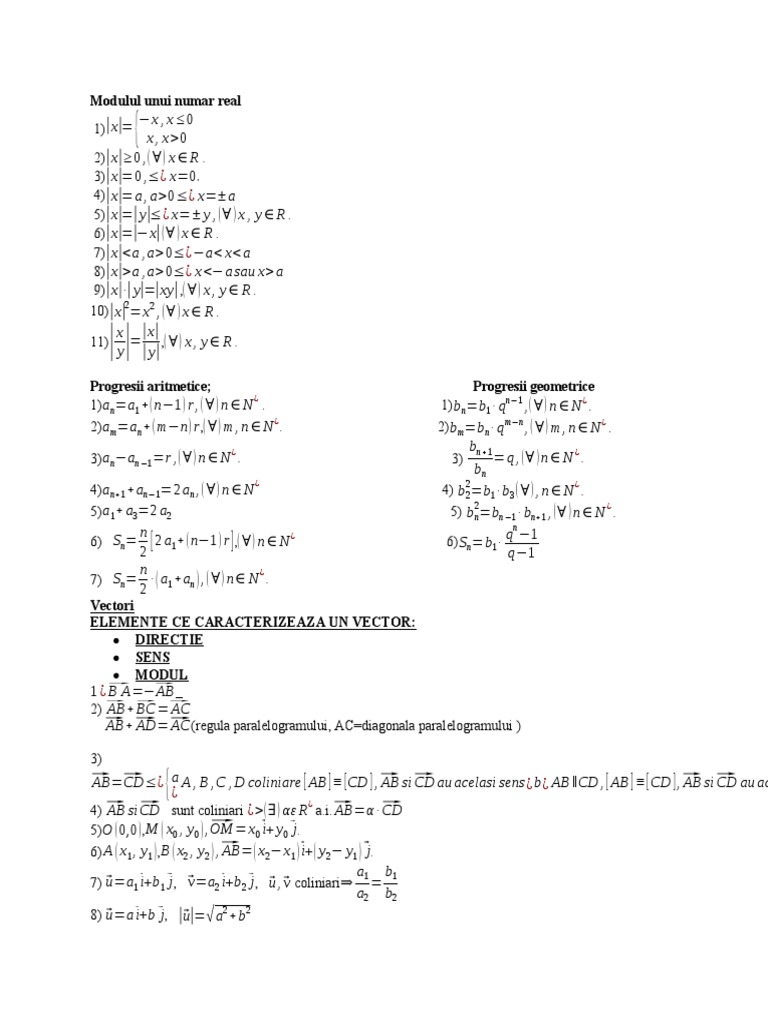 Modulul Unui Numar Real: N N N 1 M N n+1 N n+1 N 1 N N N 1 n+1 N N N | PDF | Functions And ...