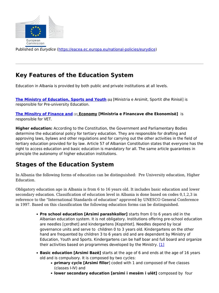 Key Features of The Education System | PDF | Secondary Education ...