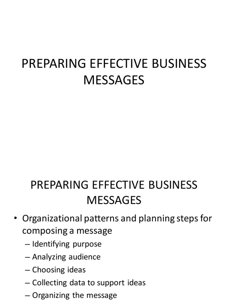 Preparing Effective Business Messages | PDF | Persuasion | Data