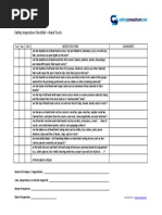 Portable Power Tools Inspection Checklist | PDF