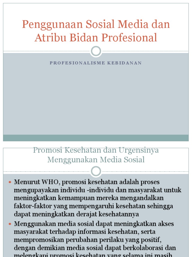 Atribut Profesional Bidan dalam Promosi Kesehatan | PDF