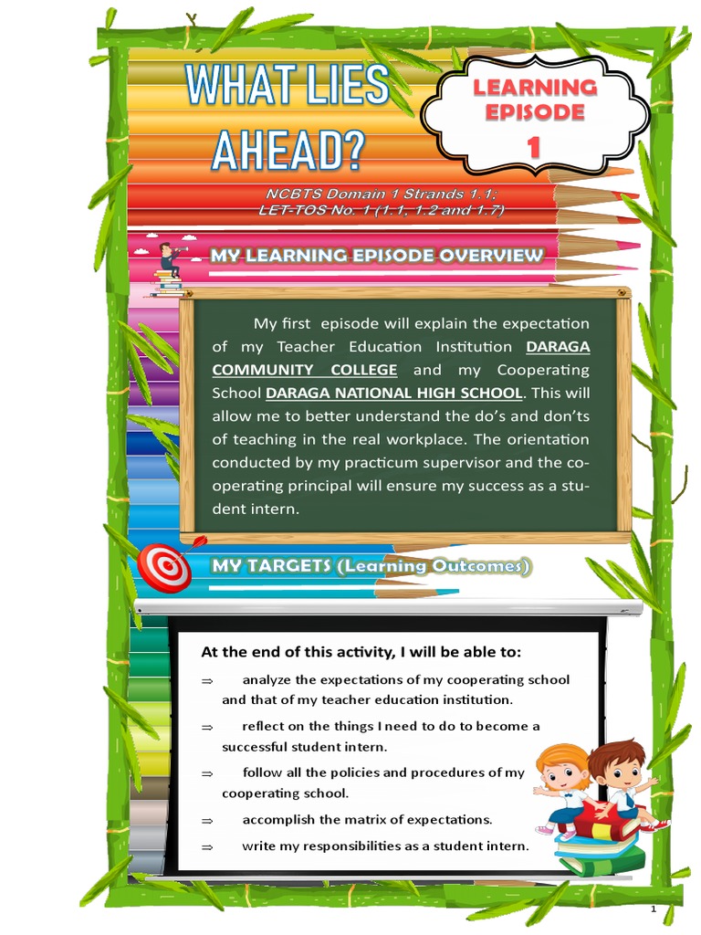 Episode 1 | PDF | Teacher Education | Teachers