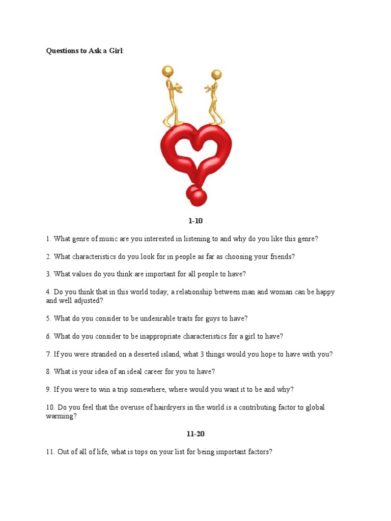 Questions To Ask A Girl | PDF
