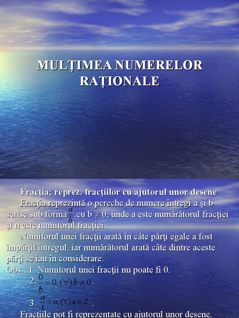 Multimea Numerelor Rationale | PDF