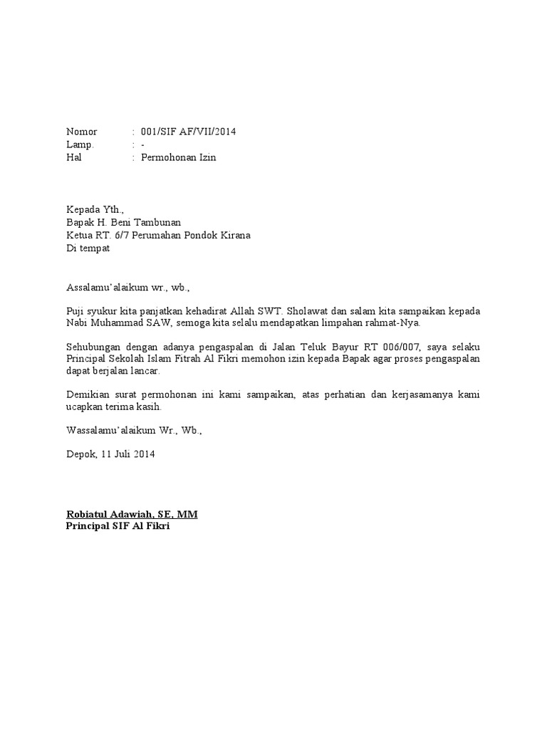 Surat Umum Pengecoran | PDF