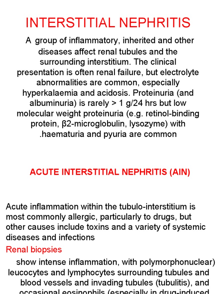 Interstitial Nephritis | PDF | Kidney Disease | Pregnancy