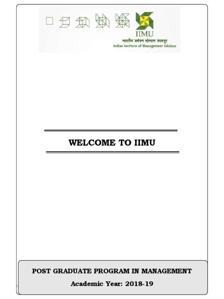 Iim U PGP Handbook PDF | PDF | Course Credit | Academic Degree