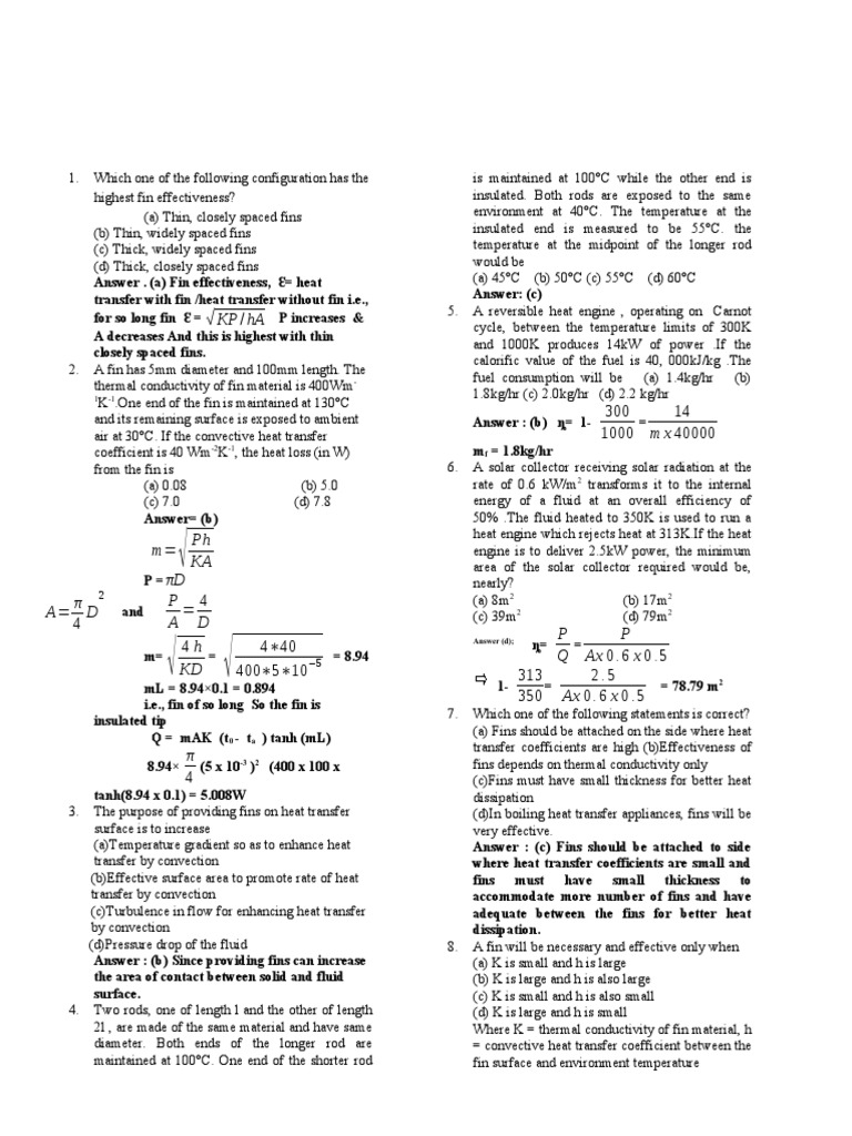 Unit 4 Extended Surfaces | PDF | Heat Transfer | Heat