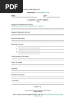 DepEd Learning Activity Sheet Template | PDF