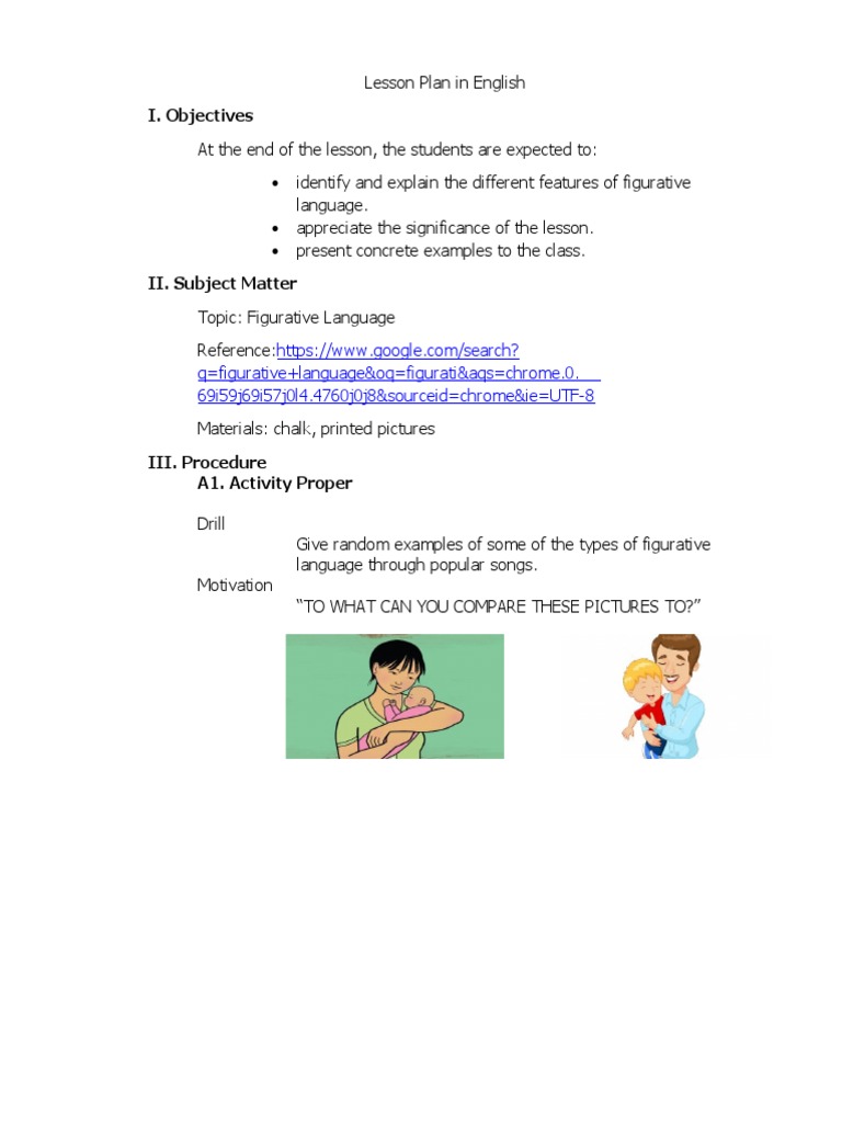 Figurative Lesson Plan | PDF | Anthropomorphism | Metaphor