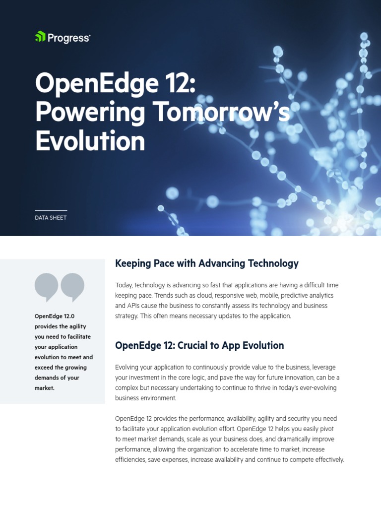 Updated Openedge 12 With 12 1 Information Brochure | PDF | Replication (Computing) | Databases