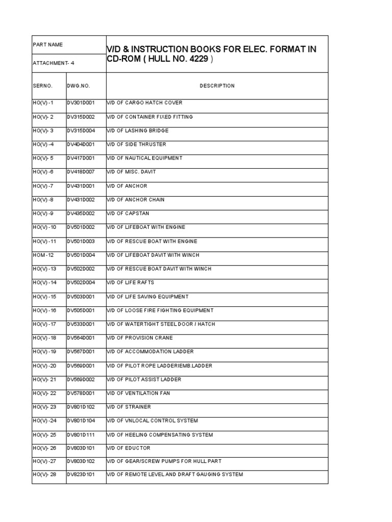 H.4229-Vendor Drawing List | PDF | Heat Exchanger | Pump