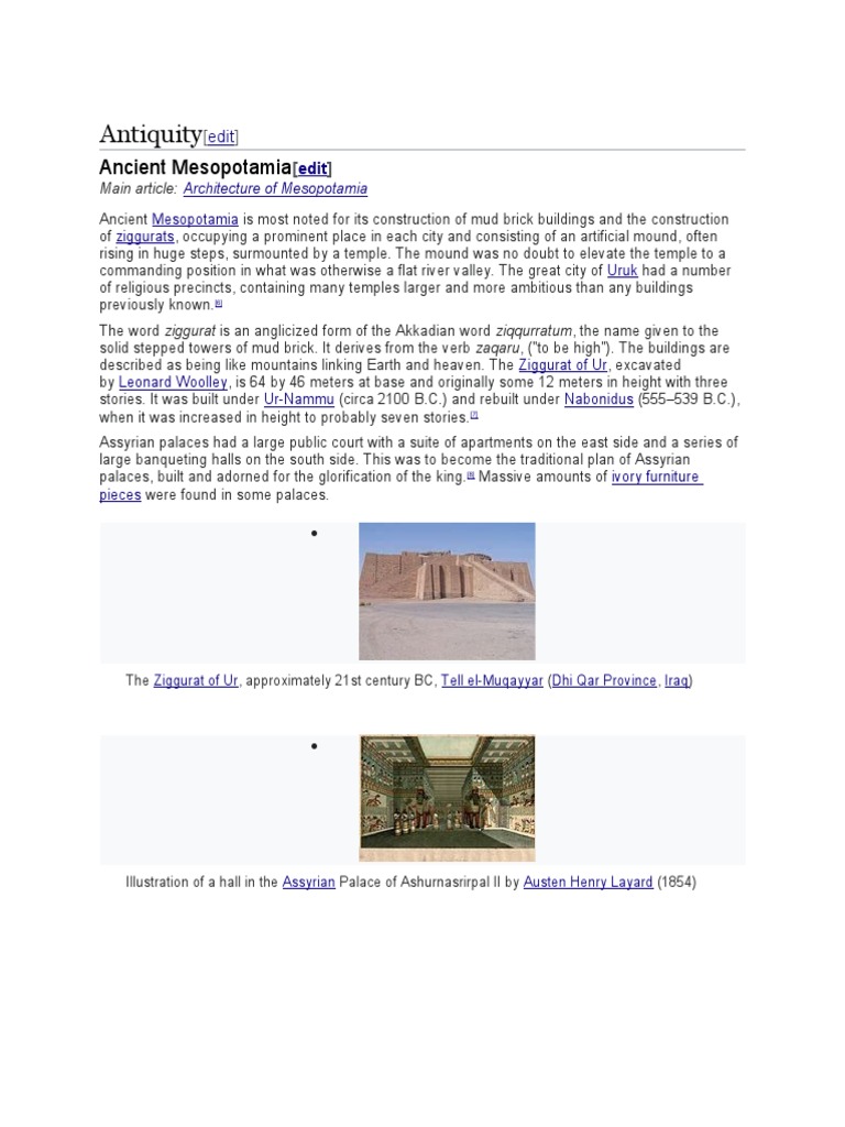 Antiquity: Ancient Mesopotamia | PDF