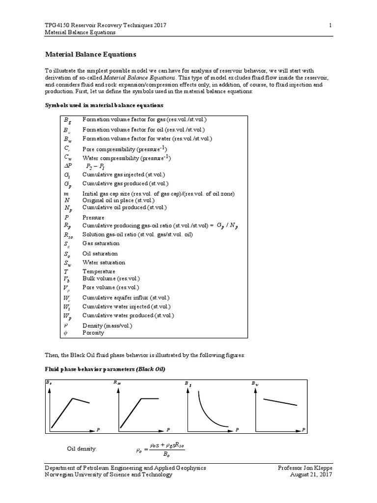 Material Balance Equation | PDF | Petroleum Reservoir | Porosity