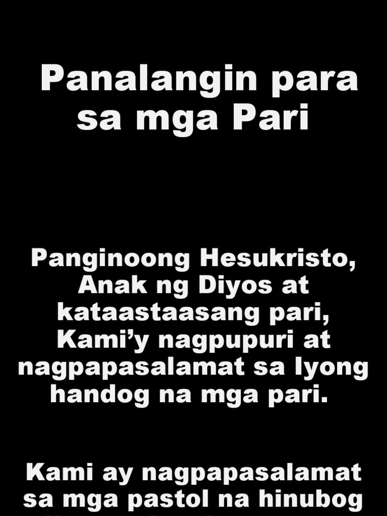Panalangin para Sa Mga Pari | PDF
