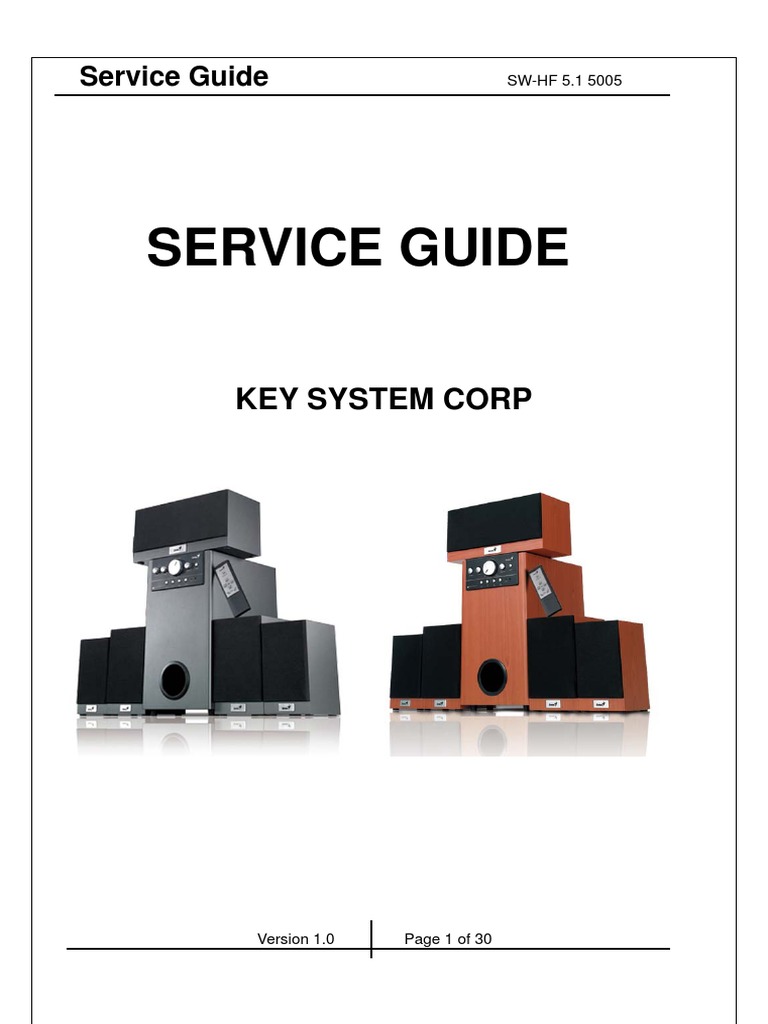 SW-HF 5.1 5005 Service Guide | PDF | Printed Circuit Board | Loudspeaker