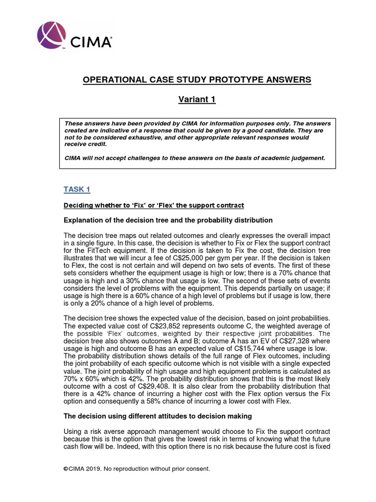 Operational Case Study Prototype Answers Variant 1: Task 1 | PDF ...