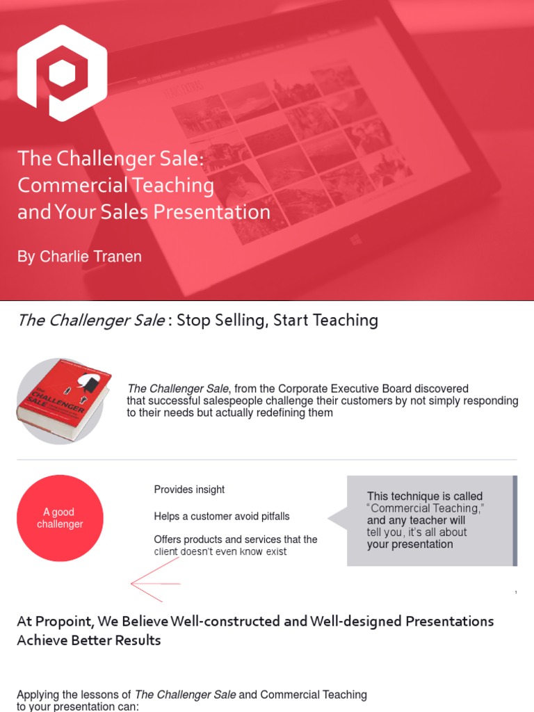 The Challenger Sale: Commercial Teaching and Your Sales Presentation ...