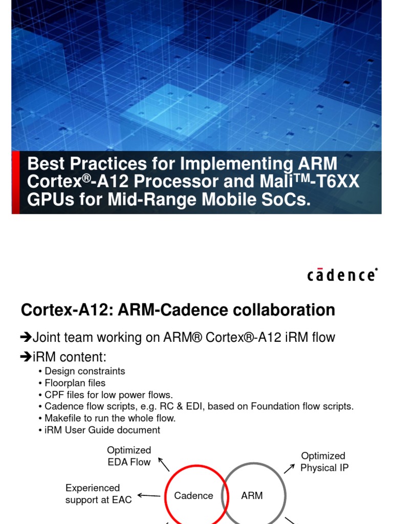Best Practices For Implementing Arm Cortex - A12 Processor and Mali ...