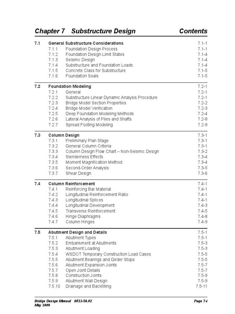 Chapter 7 Substructure Design | PDF | Geotechnical Engineering | Deep Foundation