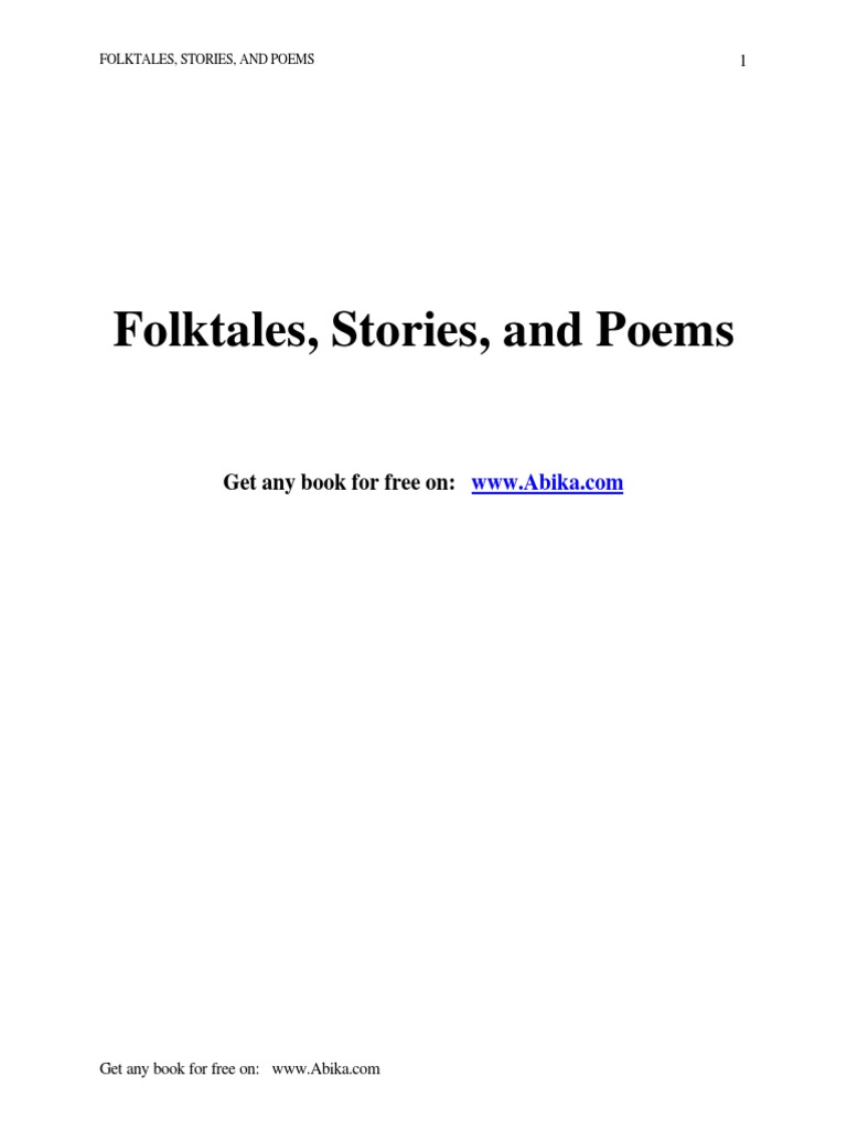 Folktales, Stories, and Poems | PDF | Eating | Foods