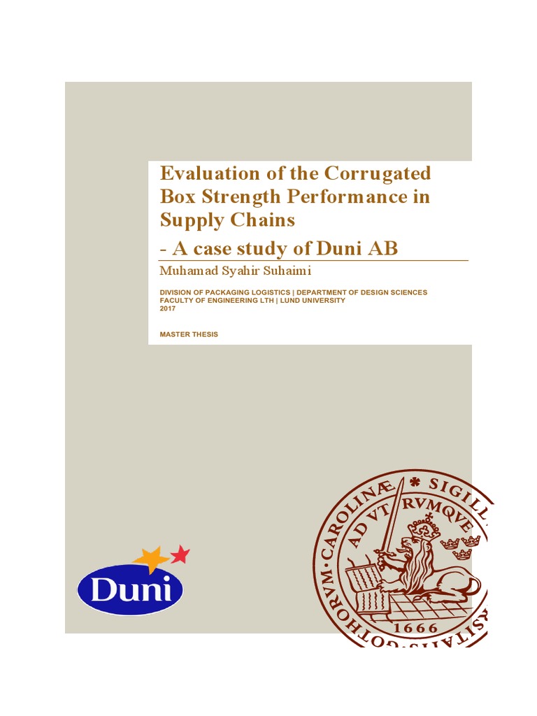 Master Thesis FINAL-LUP Version | PDF | Pallet | Packaging And Labeling
