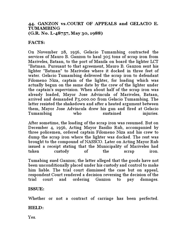 The Extinguishment of Loan Obligations: When Does a Fortuitous Event ...