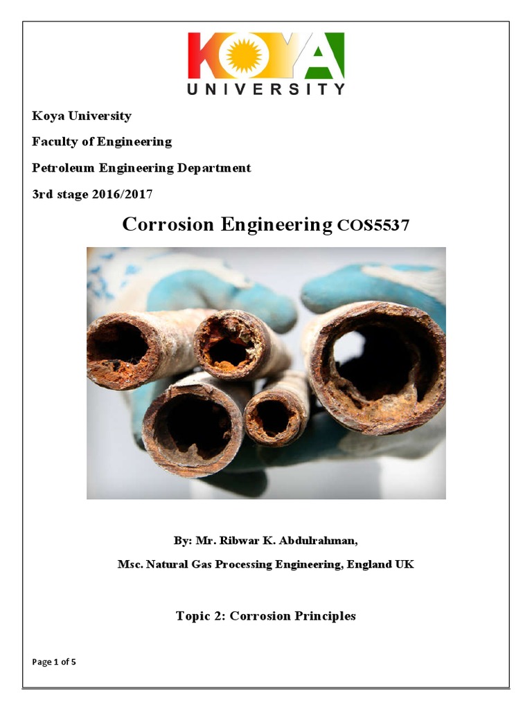 Understanding Corrosion Principles: An Analysis of Factors Affecting ...