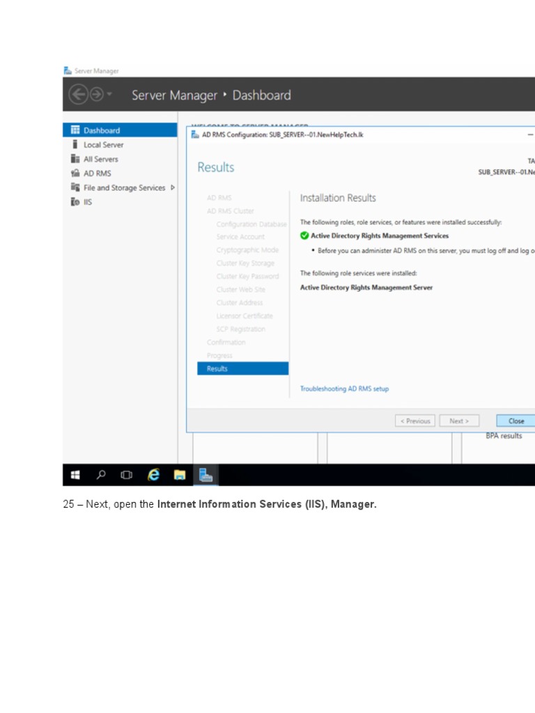 Step by Step How To Installing and Configuring AD RMS in Windows Server ...