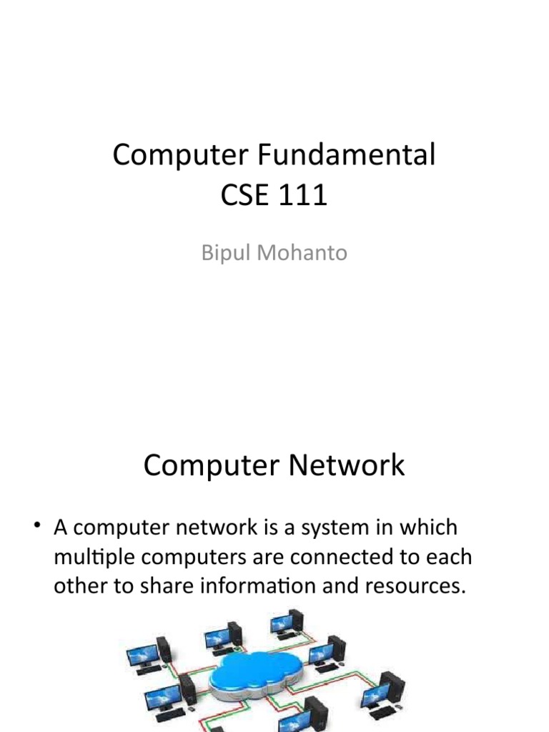 Computer Fundamental CSE 111: Bipul Mohanto | PDF | Local Area Network | Network Topology