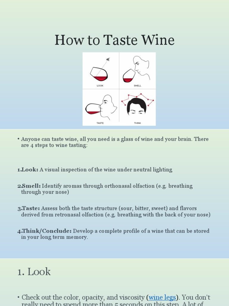 How To Taste Wine | PDF | Aroma Of Wine | Phenolic Content In Wine