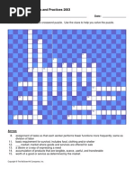 Economics Crossword Answer Key | PDF