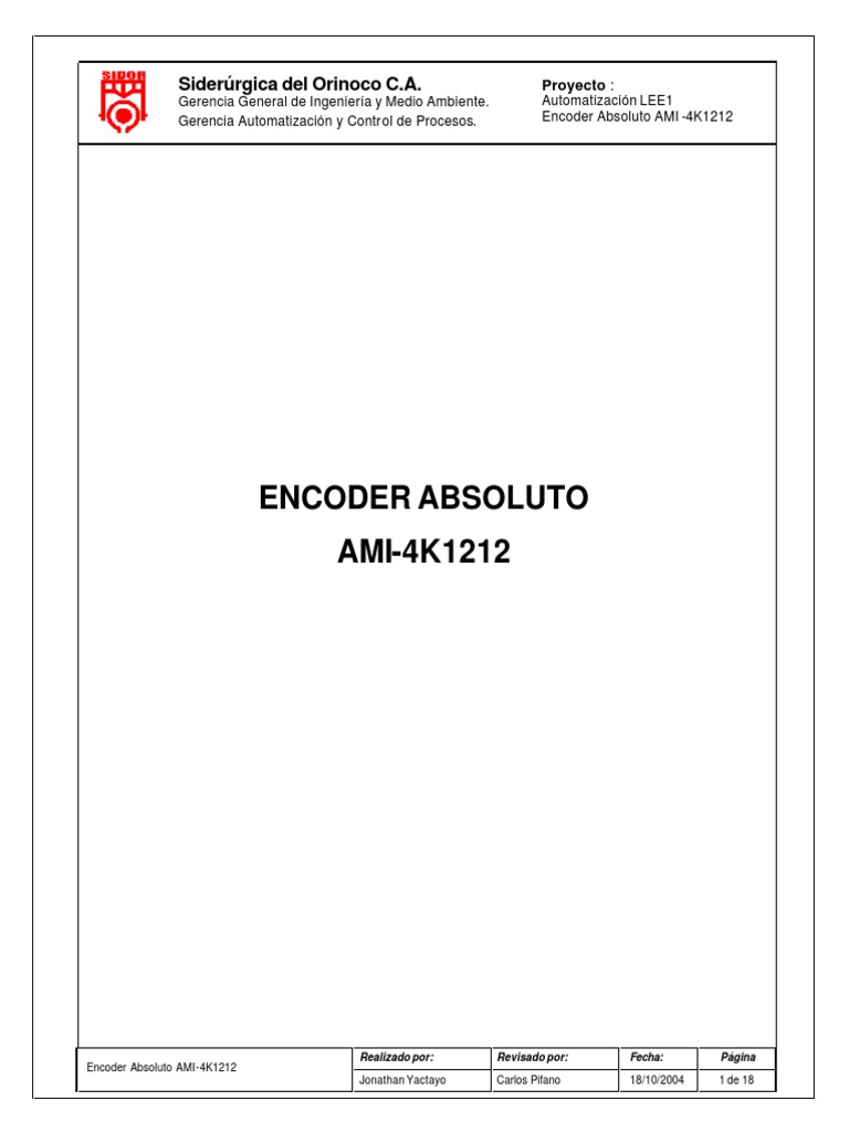 Manual Encoder Absoluto | PDF | Automatización | Poco