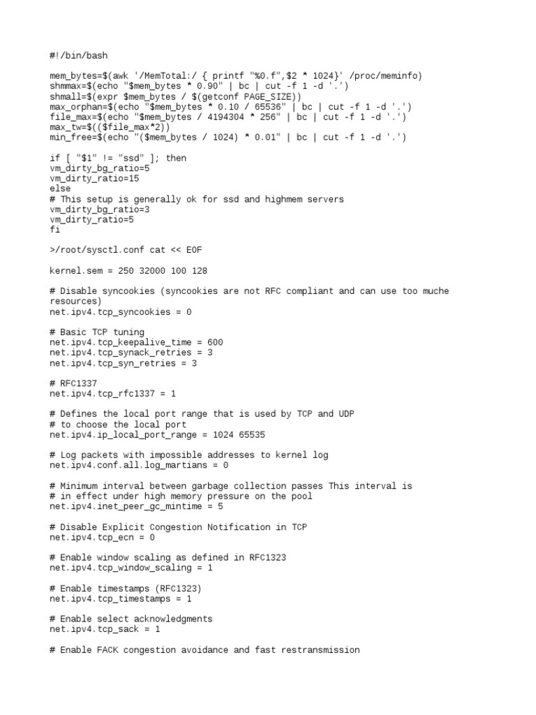 Configuring Linux Kernel Parameters for Optimal Server Performance | PDF | Transmission Control ...