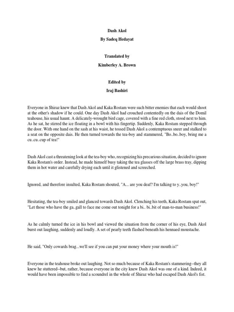 Dash Akol English | PDF