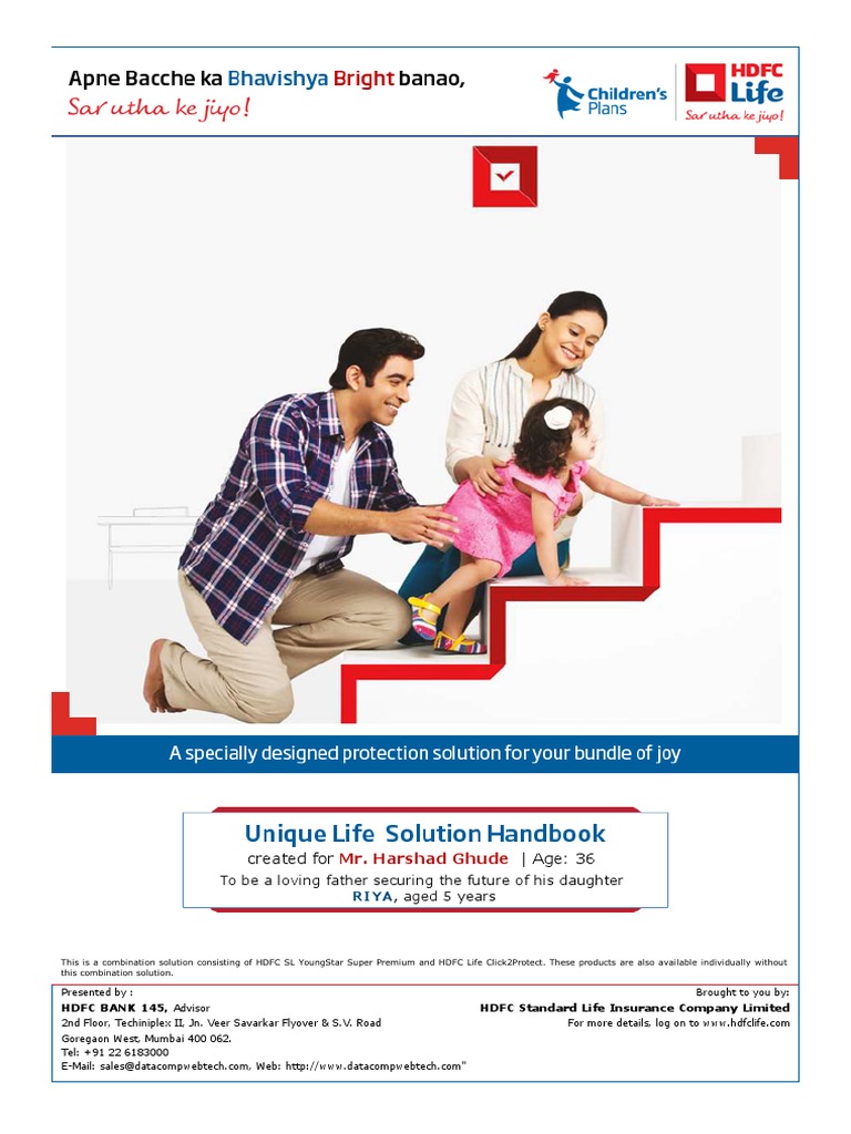 HDFC Child Plan Proposalhhhh | PDF | Life Insurance | Insurance