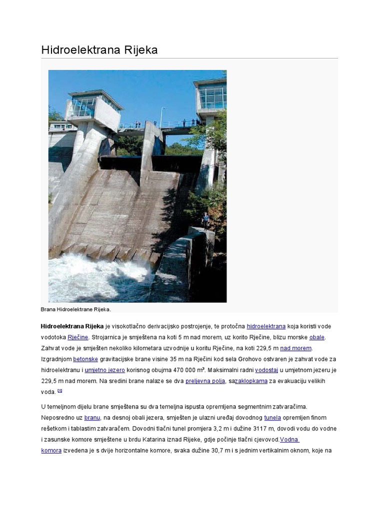 HidroElektrana Rijeka | PDF