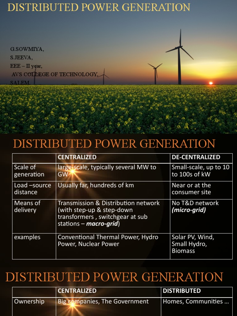 Distributed Power Generation | Download Free PDF | Electricity ...