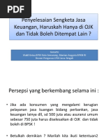 Pengaduan Nasabah Menurut POJK 22/2023 | PDF