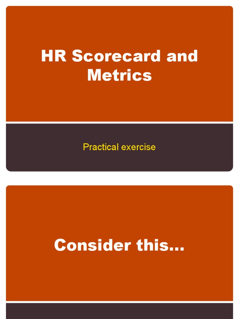 HR Scorecard 2 - Practical Example and Some Metrics | PDF | Employee ...