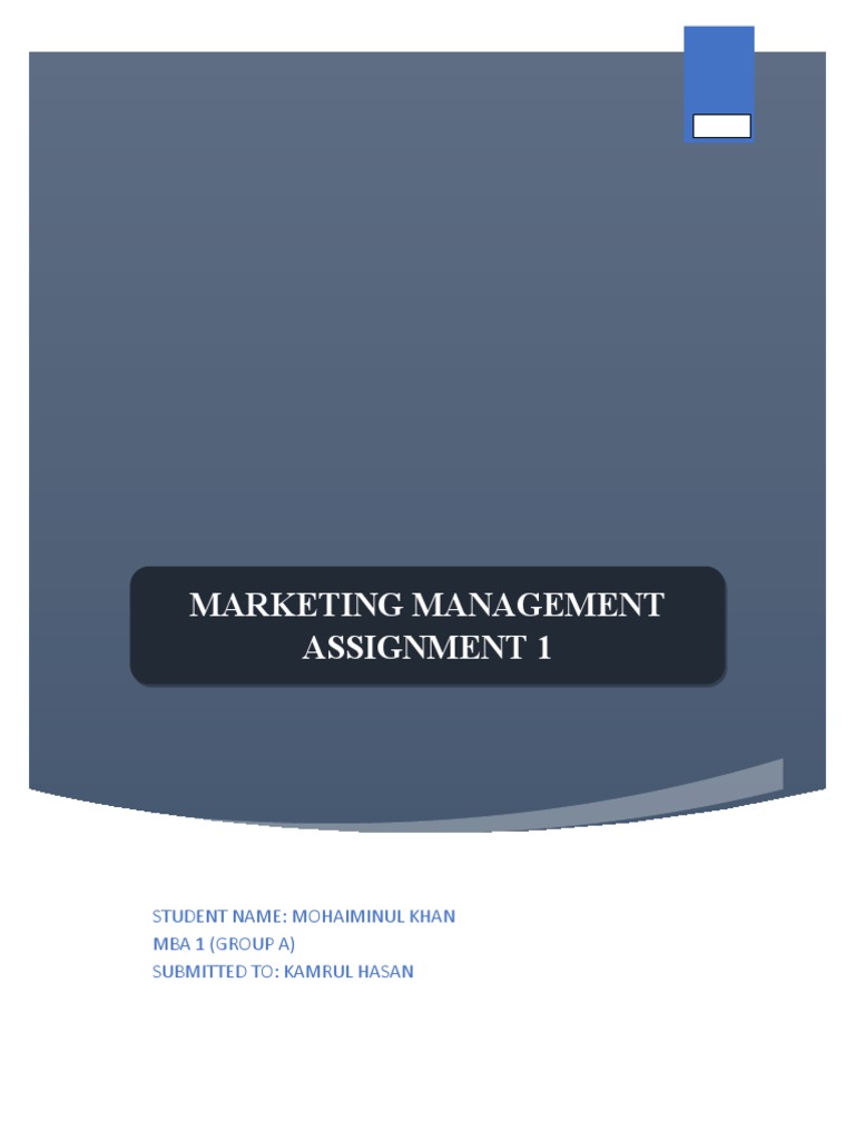 Marketing Assignment (MBA 1) (AutoRecovered) | PDF | Marketing Strategy | Marketing