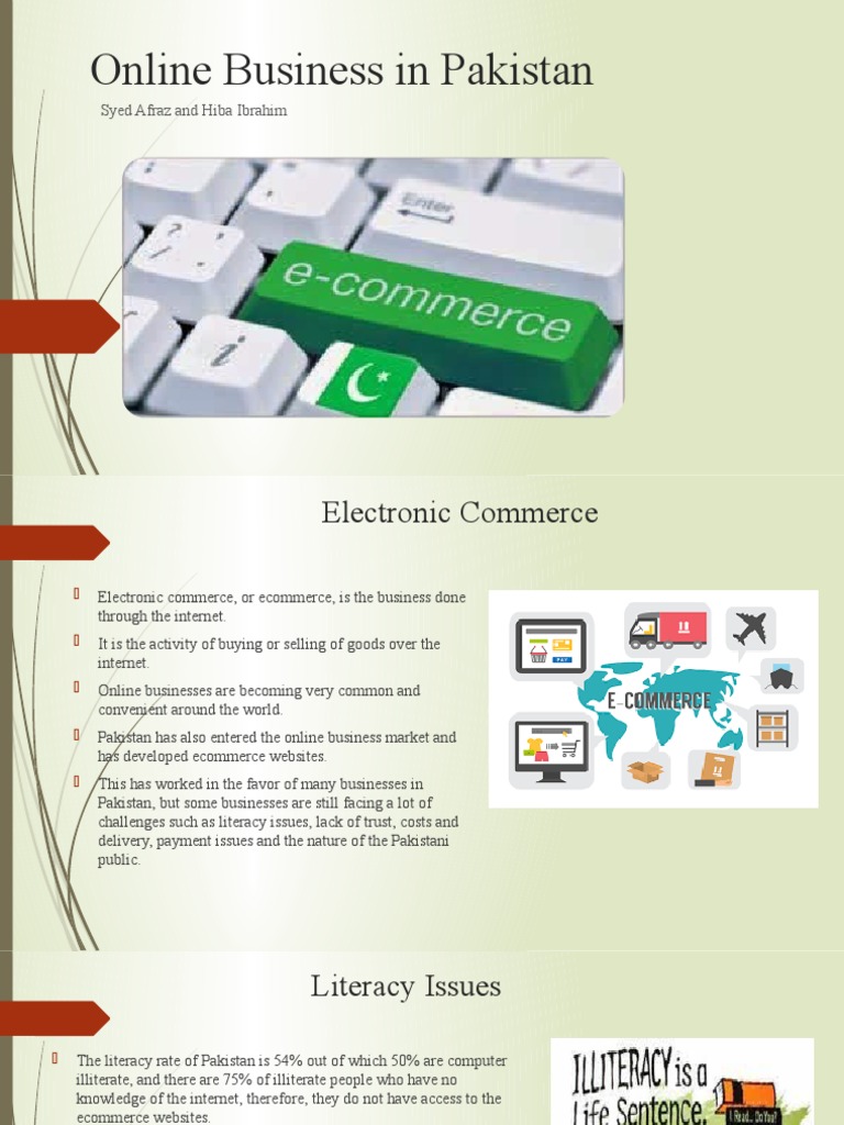 Online Business in Pakistan: Syed Afraz and Hiba Ibrahim | PDF | E ...