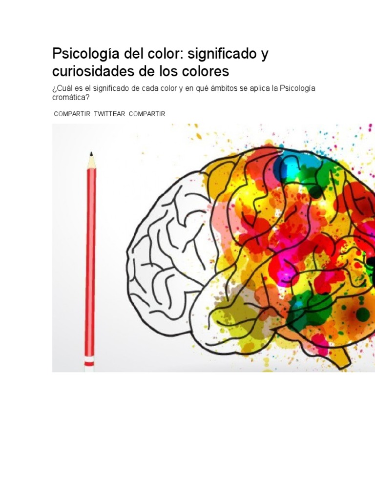 Psicología Del Color | PDF | Color | Rojo