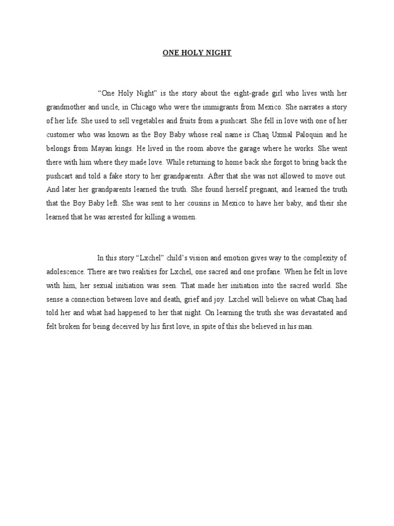 One Holy Night | PDF | Mystery, Thriller & Crime Fiction