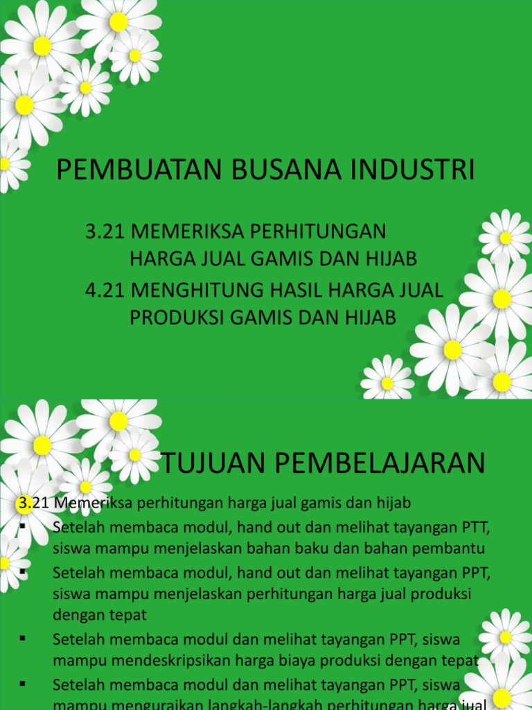 PEMBUATAN BUSANA INDUSTRI (Rancangan) | PDF