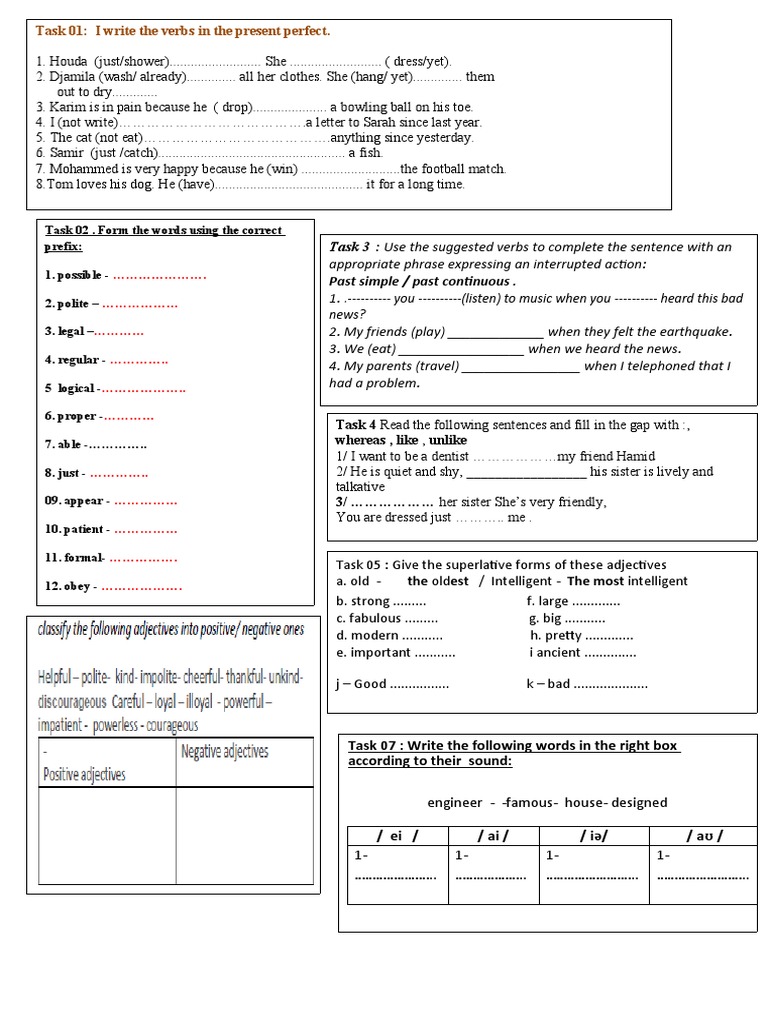 4MS Summary - Seq 02 Tasks 2020 | PDF | Sentence (Linguistics) | Linguistics