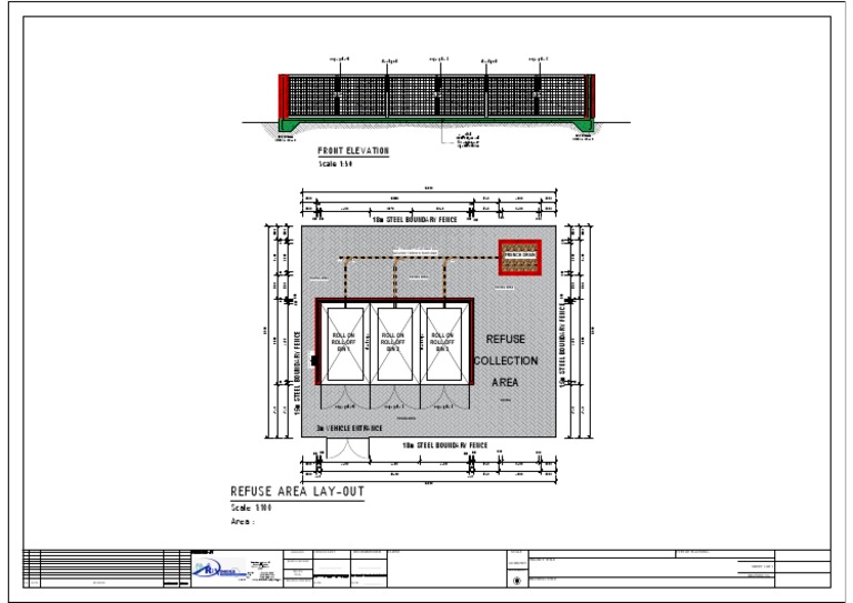 Revised Refuse Area Design | PDF | Economic Sectors | Building Materials