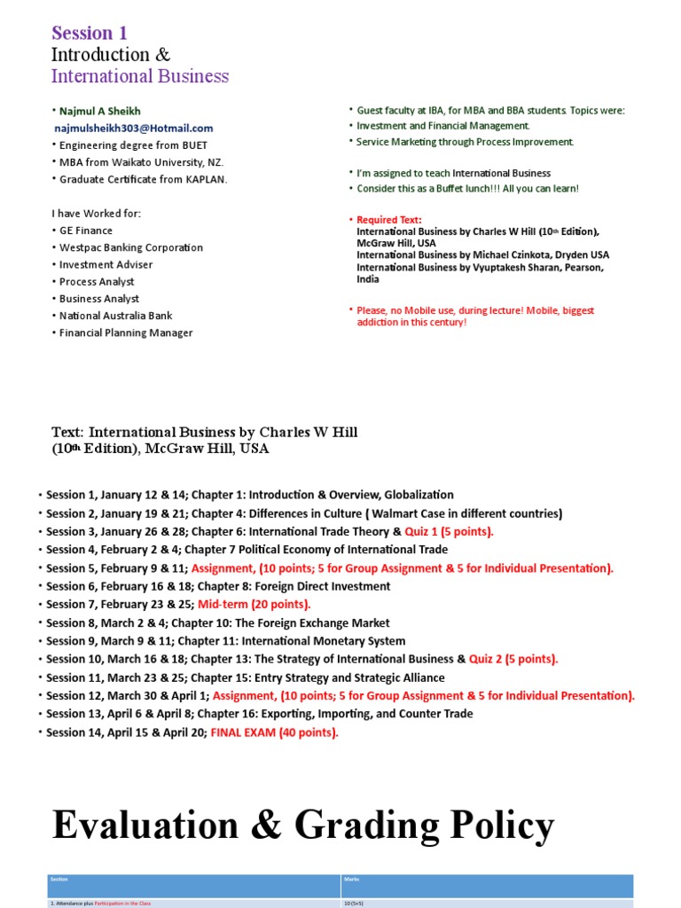 International Business Course Guide | PDF | Globalization | Foreign ...