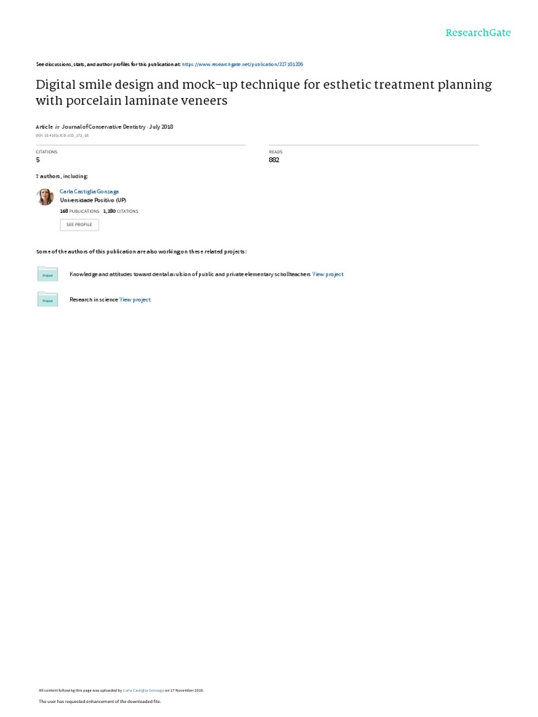 Digital Smile Design and Mock-Up Technique For Esthetic Treatment ...